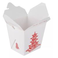 China Disposable Rectangle Takeout Hard Paper Box Tray Kraft Food Noodle Box for sale