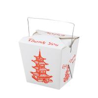 China Disposable Rectangle Takeout Hard Paper Box Tray Kraft Food Noodle Box for sale