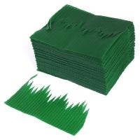 China 7.5cm Green Leaf Food Serving Tools Decoration Plastic Sushi Leaf for sale
