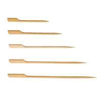 China OEM Disposable Bamboo Paddle Skewer Sticks For Fruit Meat Vegetables for sale