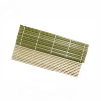 China Green Natural 24cm 27cm Sushi Bamboo Rolling Mat Heat Resistant for sale