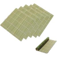 China Green Natural 24cm 27cm Sushi Bamboo Rolling Mat Heat Resistant for sale