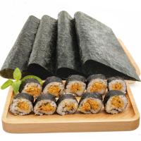 China B Grade Japanese 100 Sheets Roasted Seaweed Yaki Sushi Nori Dark Green Crispy for sale