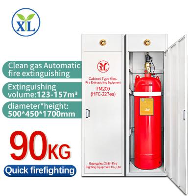 China Red 90L Automatic FM200 Cabinet Fire Extinguishing System For Data Center for sale