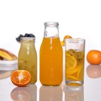 China 500ml Clear Juice Bottle Airtight Glass Juice Containers Decal Printing for sale
