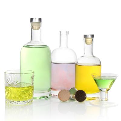 China Inventory Glass Bottles Supplier 750ml Heavy Glass Liquor Bottles For Vodka Low-Priced for sale