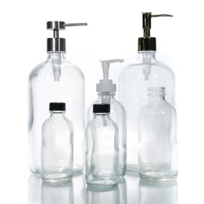 China 1oz 2oz 3oz Frosted Glass Lotion Bottles Boston Diffuser for sale