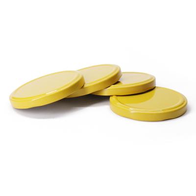 China Custom Label 90mm 100mm 110mm Red White Black Tinplate Lug Cap Metal Lug Cap for Milk Bottle for sale