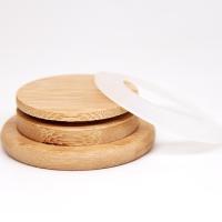 China Wholesale Bamboo Lids with Straw Hole Wooden Custom 16 Oz Glass Mason Jar Lid for sale