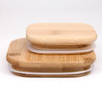 China Eco Friendly Reusable Mason Jar Lids Bamboo Wooden Tea Coffee Cup Cover 70 mm Size Lids with Straw Hole for sale
