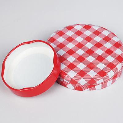 China Cap Free Sample 63mm Gold Golden Metal Lug Lid for sale