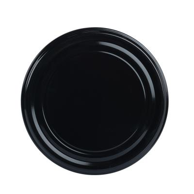 China Custom Printed 113mm White Black Metal Lug Caps Metal Cap for sale