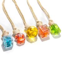 China Car Square Glass Diffuser Bottles Containers Custom Label for sale