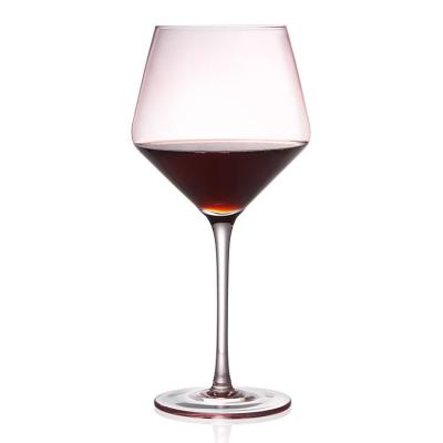 China OEM Embossed Red Wine Goblets Crystal Bordeaux Wine Glasses for sale