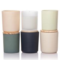 China Frosted Glass Candle Jar for sale