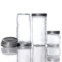 China Cheap Price Round 180Ml 280Ml 380Ml 500Ml  Food Package Glass Mason Jars With Screw Top Lid for sale