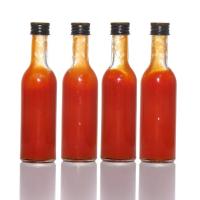China Mini Empty Chilli Tomato Hot Sauce Bottles with Plastic Lid for sale