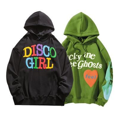 China Winter Over Sized Letter Unisex Plain Hoodies Custom 3D Foaming Puff Printing for sale