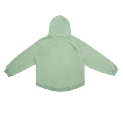 China Mint Green Distressed Short Sweater Solid Color Pullover Cotton Cordless Super Dalian Hoodie for sale