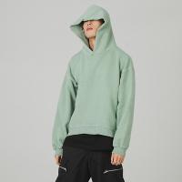 China Mint Green Distressed Short Sweater Solid Color Pullover Cotton Cordless Super Dalian Hoodie for sale