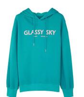 China Letter Pattern Casual Pullover Sweater Hoodies With 3D Print Eager Logo for sale