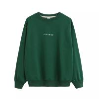 China Custom Embroidered Plain Crew Neck Sweatshirt Unlined Drop Shoulder for sale