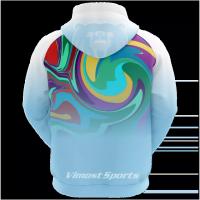 China Graphic Long Sleeve Pullover Hoodie 100% Polyester Accept Custom Lables for sale