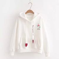 China Knitted Fabric Women'S Oversized Pullover Hoodies Embroidered Custom for sale