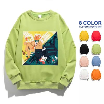 China Regular Sleeve Graphic Crewneck Sweatshirt Customized Size Plain Dyed for sale