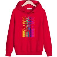 China Drawstring Thick Hooded Pullover Print Casual Hoodies Comfortable Fabric Cotton for sale