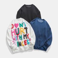 China Unlined Embroidered Plain Crew Neck Sweatshirt For Adult Ladies for sale