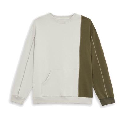 China Round Neck Mens Embroidered Sweatshirt Thermal Lining And Soft Fleece Fabric for sale