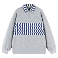 China 100% Cotton Womens Oversized Sweatshirt O Neck Collar Regular Sleeve for sale