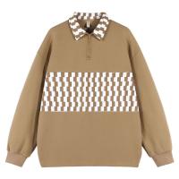 China 100% Cotton Womens Oversized Sweatshirt O Neck Collar Regular Sleeve for sale