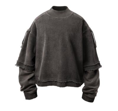 China XL Size Plain Dyed Drawstring Pullover Sweatshirt For Spring for sale