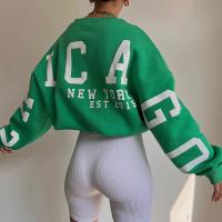 China Knitted Crew Neck Plaid Sleeve Sweatshirt Cotton Or Customize Sports Jumpsuit for sale