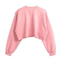 China Drop Shoulder Slogan Embroidery Sweatshirt Customized Labels 100% Cotton for sale