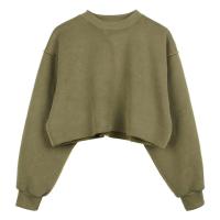 China Drop Shoulder Slogan Embroidery Sweatshirt Customized Labels 100% Cotton for sale