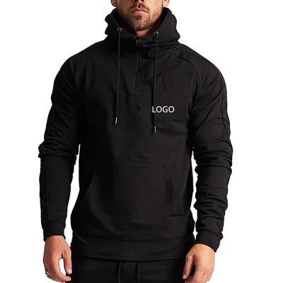 China 100% Cotton Black Sports Team Hoodies Embroidered Winter Men'S Gym Wear Hoodies for sale