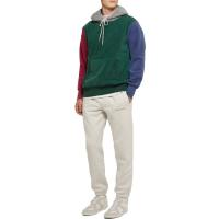 China Embroidered Sports Team Hoodies Men Sweatshirt Colorblock Fleece Hoodie for sale