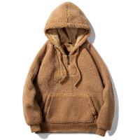 China Winter Wool Cashmere Unisex Plain Hoodies Men'S Casual Hoodie for sale