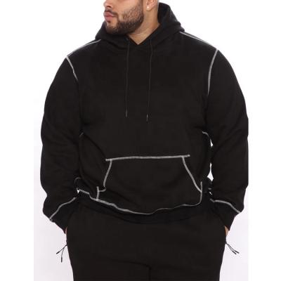 China Autumn Windproof Pullover Hoodie Unisex Plain Hoodies Contrast Stitching Top for sale