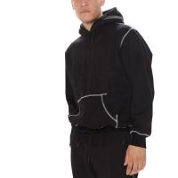 China Autumn Windproof Pullover Hoodie Unisex Plain Hoodies Contrast Stitching Top for sale