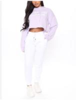 China Cropped Women'S Sports Team Hoodies Cotton Oversized Sweatshirt for sale