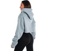 China Fashion Cotton Sports Team Hoodies Printed Long Raglan Sleeve Oversized Cropped Top for sale