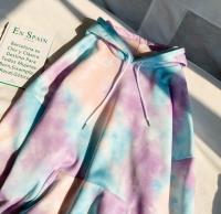 China Women'S Long Sleeved Hoodies Sports Team Plus Size Tie Dye Hoodie for sale
