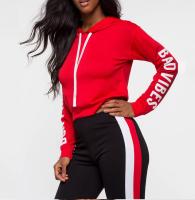 China Athletic Workout Sports Team Hoodies Yoga Female Crop Top Hoodies for sale