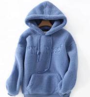 China Unisex Fleece xxxl Sherpa Fur Lined Hoodie Embroidery Warm Fluffy Hoodie for sale