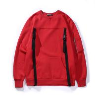 China Black Blank Cotton Oversized Crewneck Sweatshirt With Front Pocket No Hood for sale