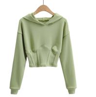 China Pure Color Corset Waist Loose Sweater Top Women'S Casual Cotton Crop Top for sale